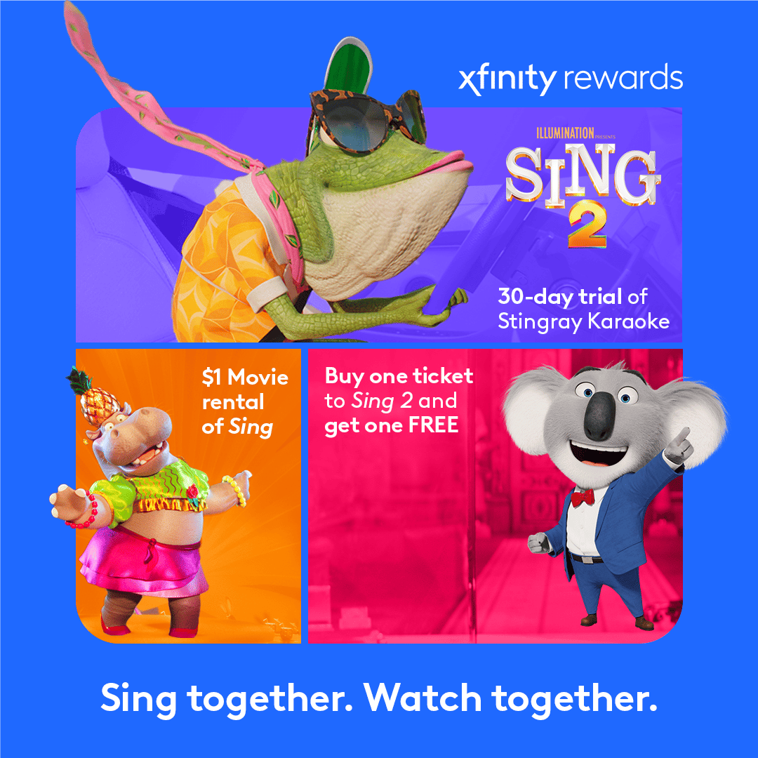 Check Out The New, Free Xfinity Rewards Program And Watch Sing 2!